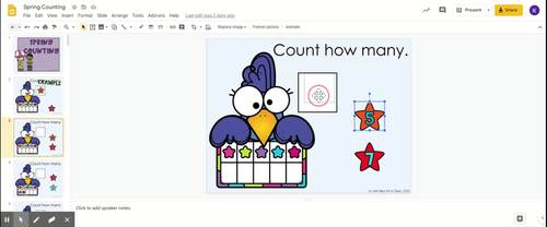 Spring Themed Counting & Number Fluency with Google Slides™ & Boom Cards