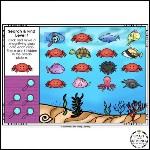 Boom Cards™ - Search and Find - Figure Ground - Ocean Animals - Level 1 ...