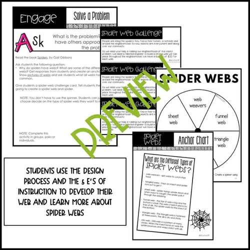 Stem Activities and Challenge Design a Spider Web Halloween Edition