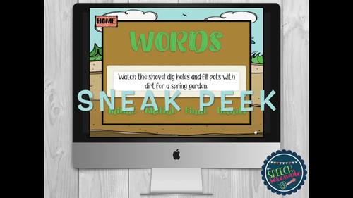 NO PRINT Spring Garden Articulation - S Edition for Distance Learning