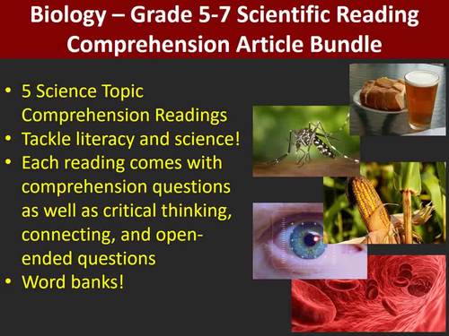 Biology Digital Science Reading Article Bundle - Grade 5-7 by Teach ...