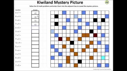 Digital Pixel Art Winter Multiplication Fluency -Google | Distance Learning