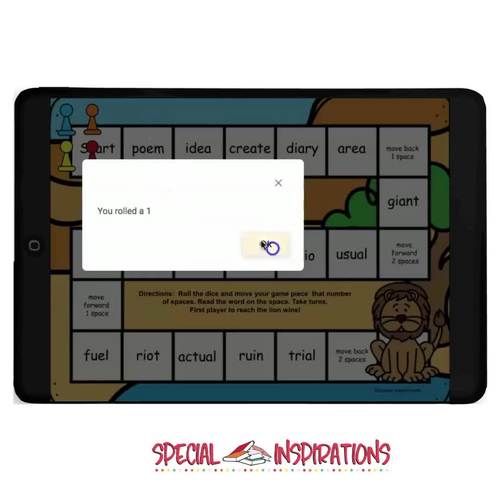 V/V LION Syllable Division Board Games | Print & Digital | Google Slides™