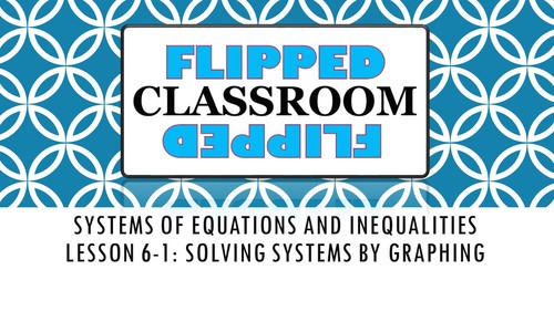 Algebra 1 Flipped Classroom - Lesson 6-1: Solving Systems by Graphing