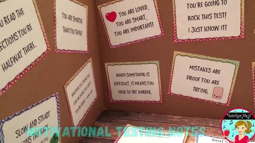 Motivational Testing Notes and Posters w/ Inspirational Quotes | TpT
