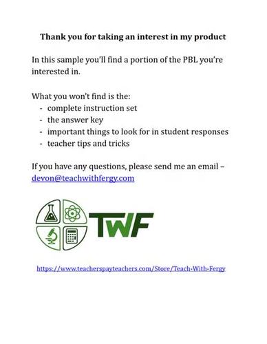 Conservation of Energy - A Physics Project Based Learning Activity (PBL)