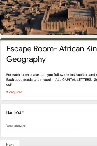 African Kingdoms Digital Escape Room, Breakout Room Test Prep Distance ...