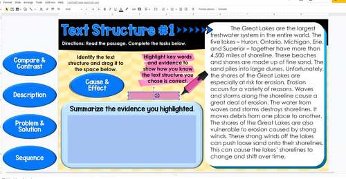 Digital Activities - Text Structures | Google Slides™ Distance Learning