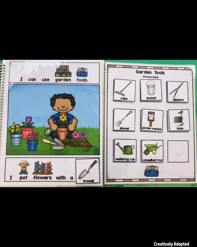 Garden Tools Adapted Book PreK-2 ELL SPED by Creatively Adapted ...