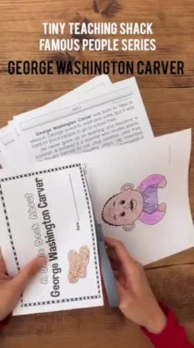 George Washington Carver Flipbook by Tiny Teaching Shack | TpT