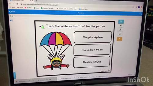 Picture To Sentence Match Boom Cards For Distance Learning by Where I ...