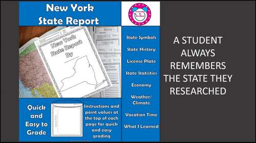 New York State Research Report by Learning in an Hour | TpT