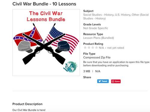 Civil War Bundle - 10 Lessons by Social Studies Studio | TpT