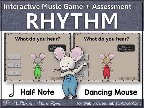 Spring Music Half Notes Interactive Rhythm Game + Assessment {Dancing ...