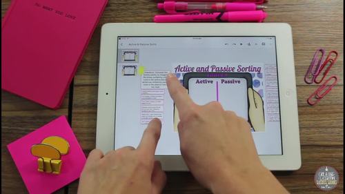 Active and Passive Voice Verbs Grammar Sorting Game, Traditional & Digital