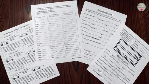 Simple Interest Activity (Buying a Car) by Math in Demand | TPT