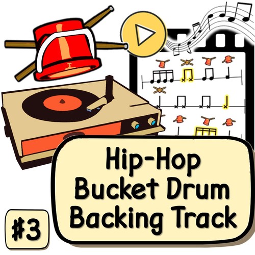Hip-Hop Backing Track 3 - Light up Rhythm Video for Bucket Drummers