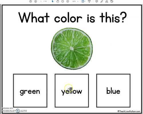 Colors Object to Word Match Digital Task Cards and Boom Cards | TpT
