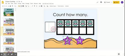 Ocean Themed Counting & Number Fluency with Google Slides™ & Boom Cards