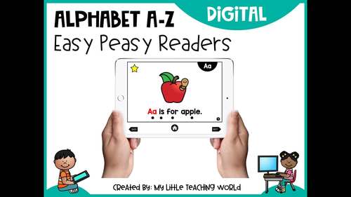 Back to School Alphabet Letters A-Z Readers (Google Slide) | TpT