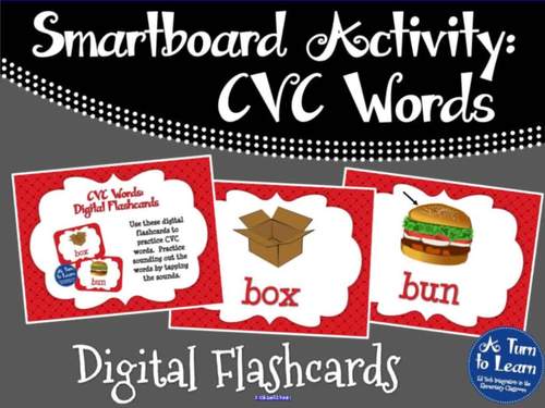 CVC Words: Digital Flashcards (Smartboard/Promethean Board) by A Turn ...