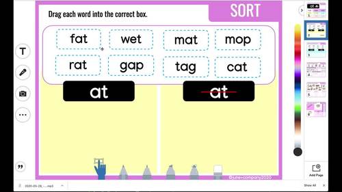 Seesaw Word Work - Short Vowels Set by June and Company | TpT