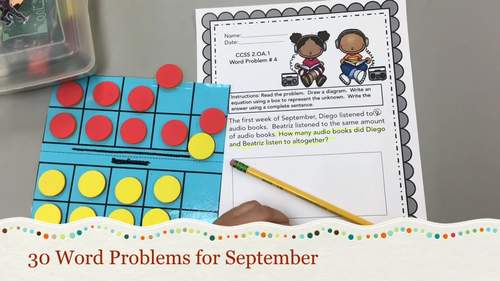 September 2nd grade Addition and Subtraction Math Word Problems in English
