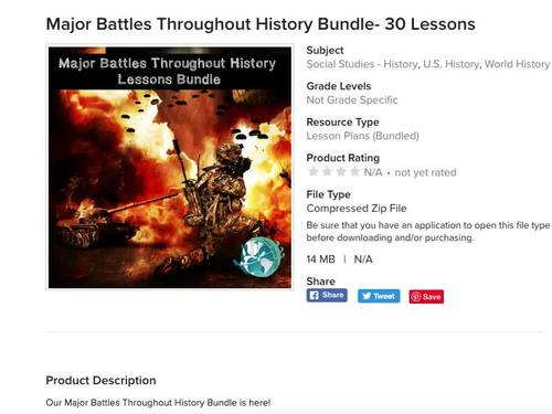 Major Battles Throughout History Bundle- 30 Lessons by Social Studies ...