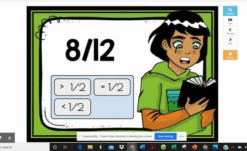 Comparing Fractions Boom Cards Distance Learning by Liana's Small World