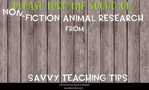 Animal Research and Life Cycle - Animals of CANADA by Savvy Teaching Tips