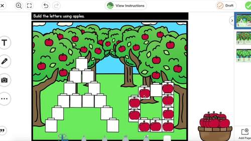 Pre-K Apple Seesaw Activities (Math & Literacy) by Up and Away in Pre-K