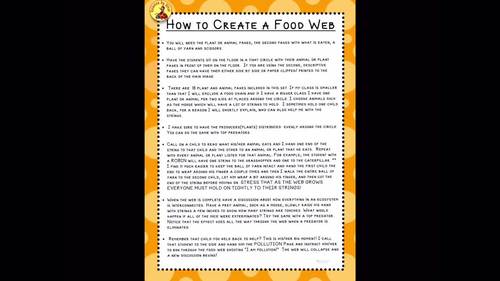 Build a FOREST Food Web with Yarn Activity | Student Food Chain (Grades ...