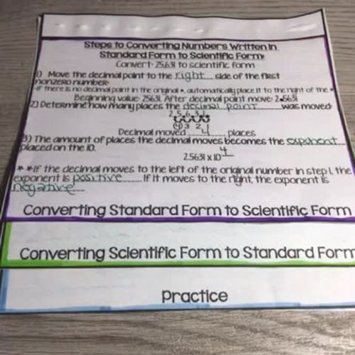 Scientific Notation Guided Notes - Interactive Flip Book by 4 the Love ...