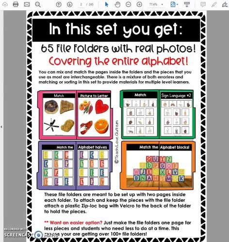 Alphabet File Folder Activities | Phonics | Literacy Stations | TPT