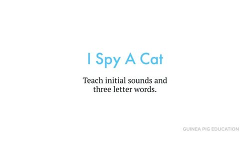 2. Phonics And Spelling Practice: I Spy A Cat by Guinea Pig Education