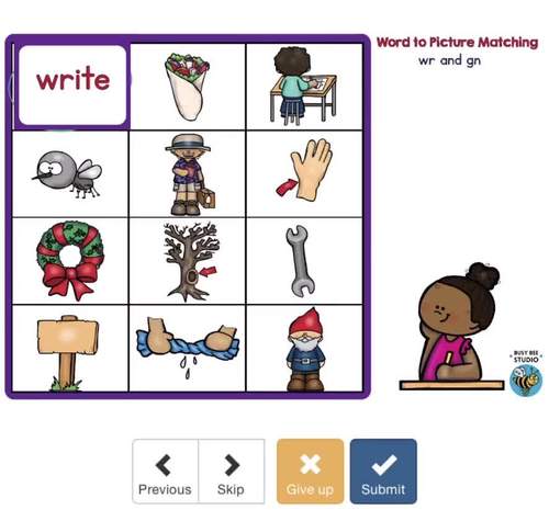 SILENT LETTER PHONICS BOOM CARDS MATCHING WORD TO PICTURE SILENT ...