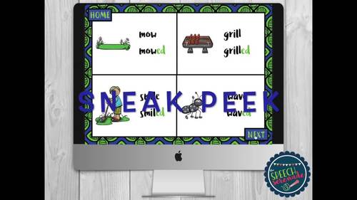 NO PRINT Picnic Regular & Irregular Past Tense Verbs Distance Learning