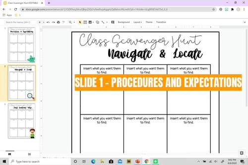 Classroom Scavenger Hunt EDITABLE Beginning Of The Year | TPT