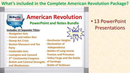American Revolution PowerPoint and Notes Bundle by MrBerlin | TpT