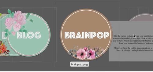 Cute Google SITES Headers & Buttons (Floral Theme) for Distance Learning