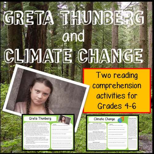 Reading Comprehension Activities - Greta Thunberg. | TPT