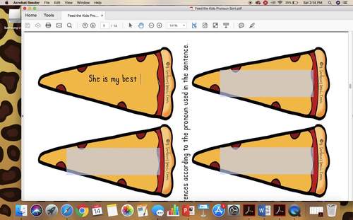 Feed the Kids: Pronoun Sorting Activity by Ms Gardenia's Speech Room