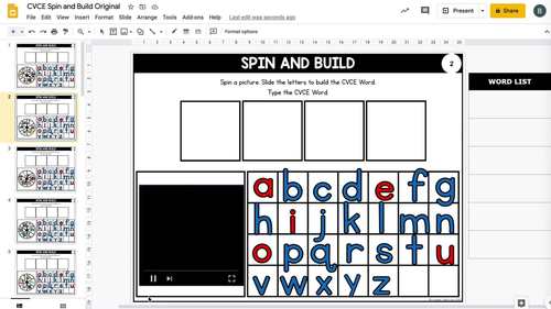 CVCE Word Building Mats (for Google Slides) (Digital) by United Teaching