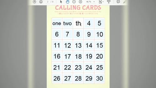 Editable Spring Bingo Cards for CVC Sight Words Number Recognition Activity