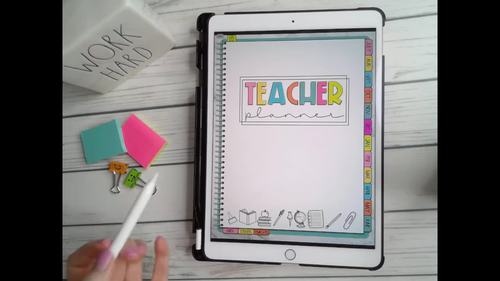 Digital Teacher Planner - Edit on iPad, tablet, Google Slides UNDATED ...