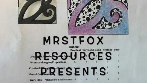 Negative Space Worksheet Drawing Activity Middle School Art High School Art