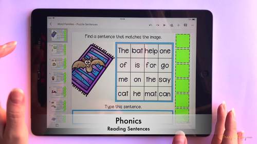 Sentence Building with Phonics for Google Classroom | Distance Learning