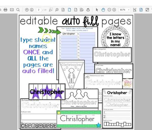 Editable Name Practice – Fine Motor Name Activities | TPT