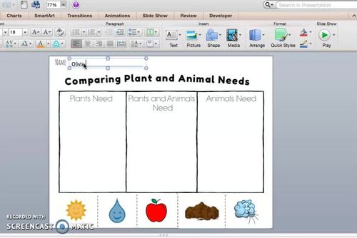 Distance Learning Compare Plant and Animal Needs - Drag & Drop | TPT
