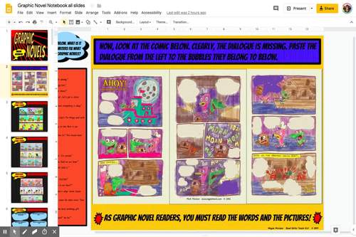 Graphic Novel Unit: DIGITAL Interactive Notebook (for any Graphic Novel)